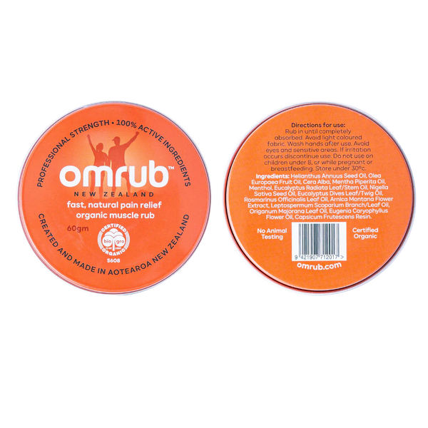 Omrub organic muscle rub 60g - Naturally Healthy NZ