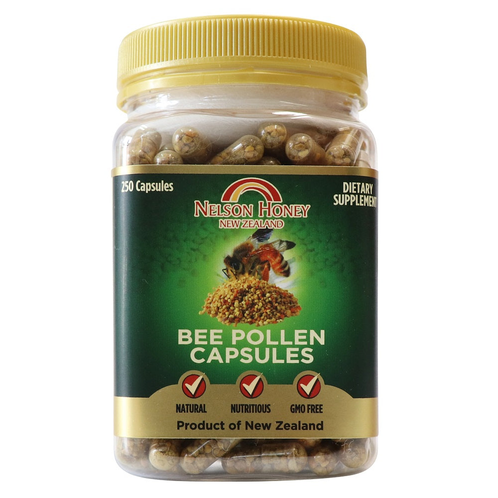 Bee Pollen 250 Capsules - Naturally Healthy NZ